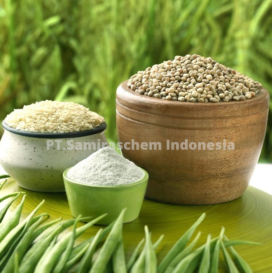 Struktur atom Guar Gum didasarkan pada kimia dasar polisakarida.